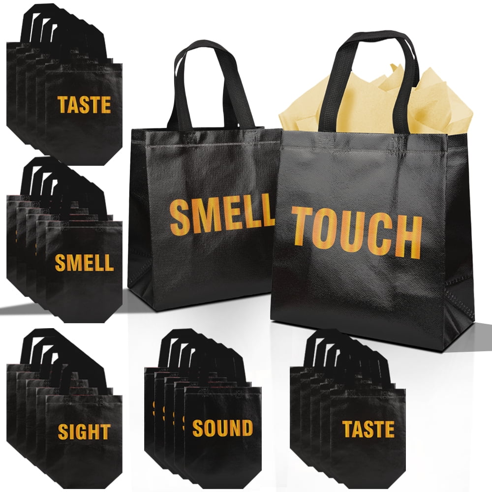40pcs five-sense themed birthday gift decoration bags, including taste ...
