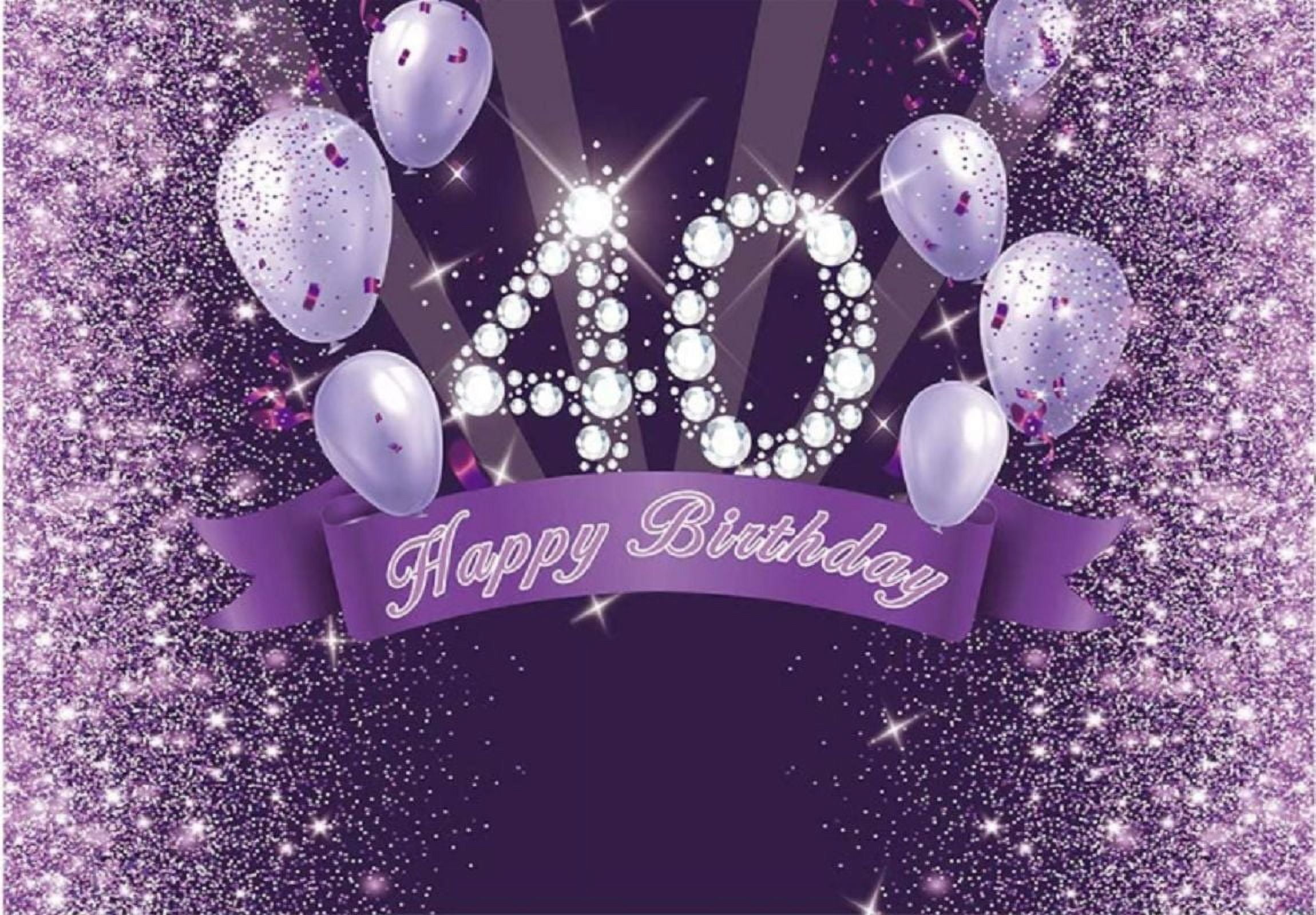 40th Background Custom Birthday Backdrop Banner Photo Balloon ...