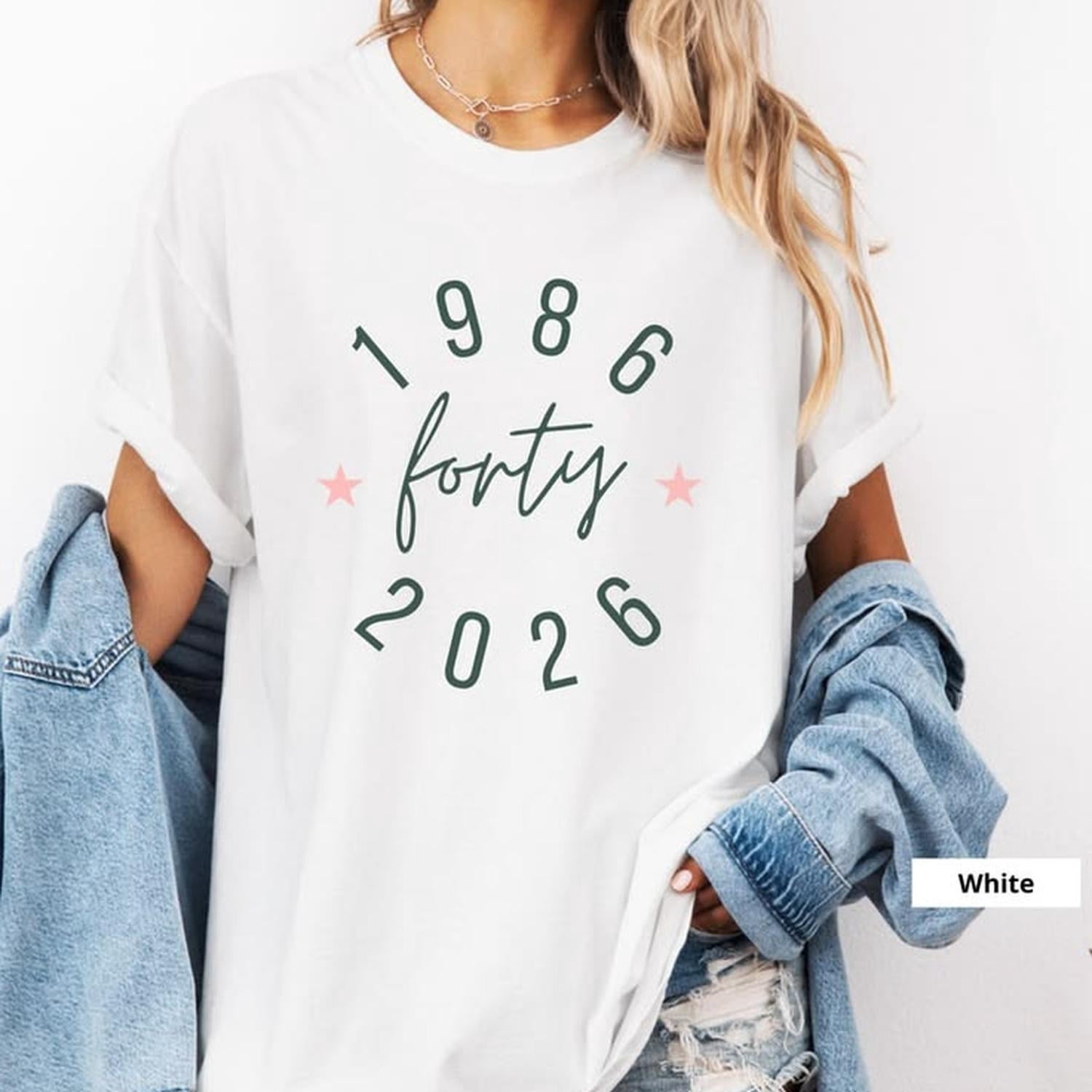 40th Birthdahirt, 1986 Birthday Gift,Circle Graphic Tshirt, Forty and ...