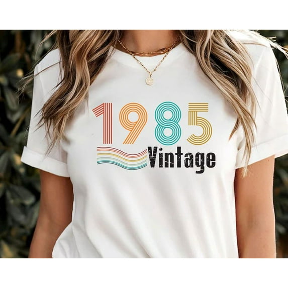 40th Birthday 1985 T-shirt,Personalise Year,Birthday him, Vintage ...