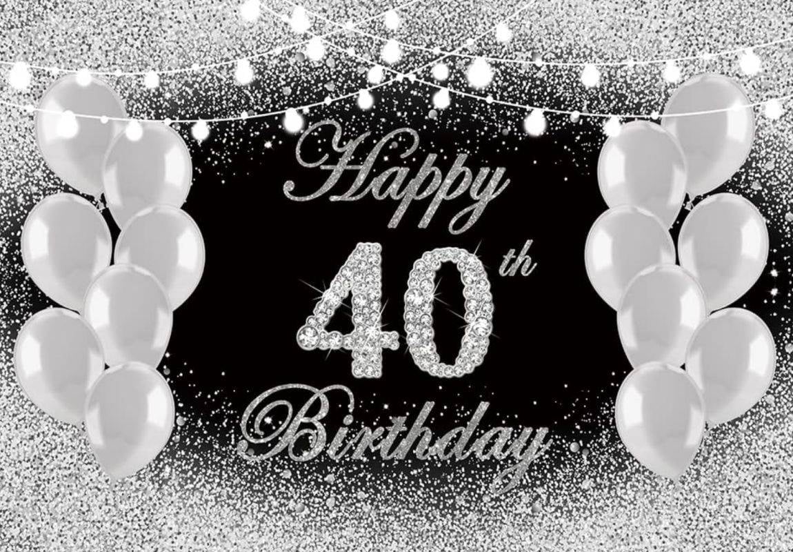 40th Birthday Background Customizable Celebration Photography Party ...