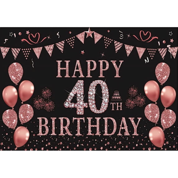 40th Birthday Background Customizable Celebration Photography Party ...