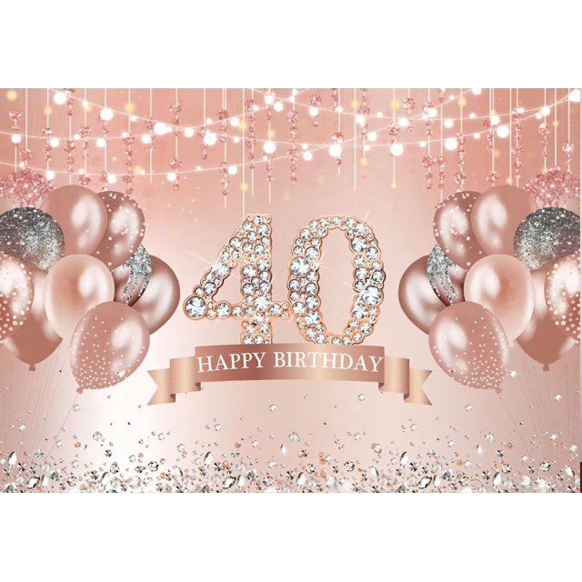40th Birthday Background Customizable Celebration Photography Party ...