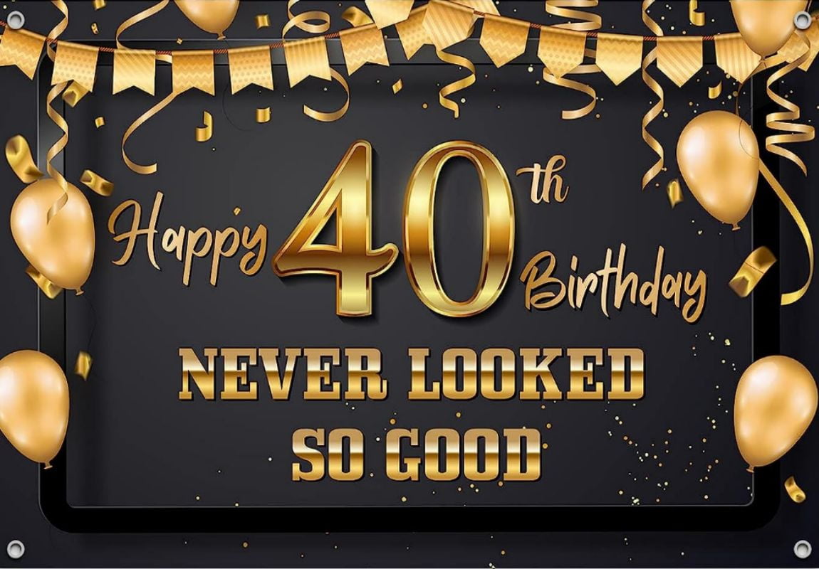 40th Birthday Background Customizable Celebration Photography Party ...