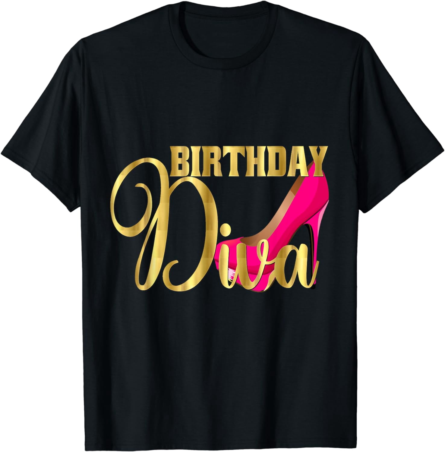 40th Birthday Diva Matching Squad 40 Pink Shoe T-Shirt - Walmart.com