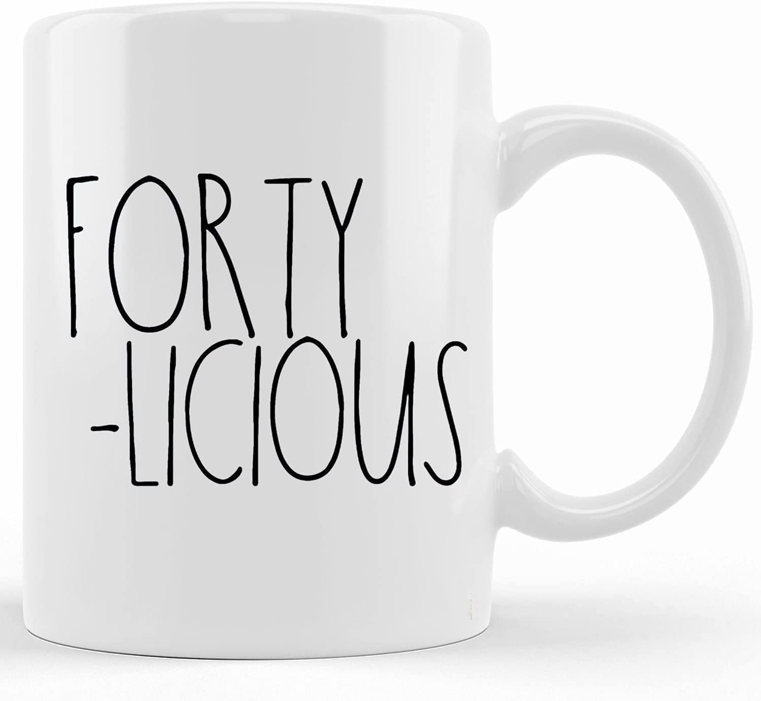 40th Birthday Gift For Women, Forty Licious, Funny Birthday Mug, For ...