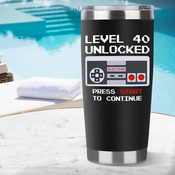 40th Birthday Gifts Men Birthday Gifts For Him 20oz Level 40 Unlocked ...