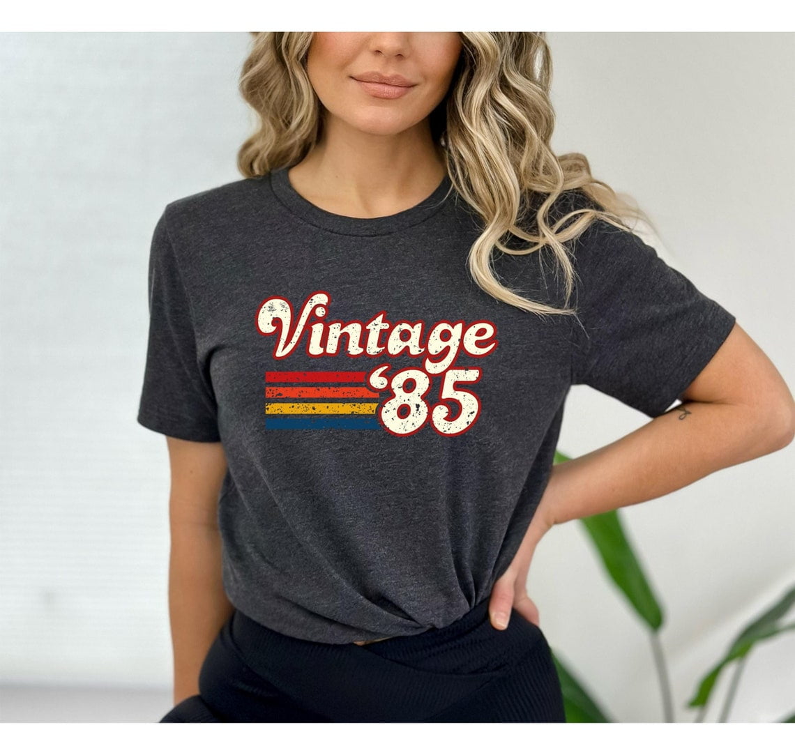 40th Birthday Retro Shirt, 1985 Vintage Birthday Shirt, 40th Birthday Shirt, Retro Style ...