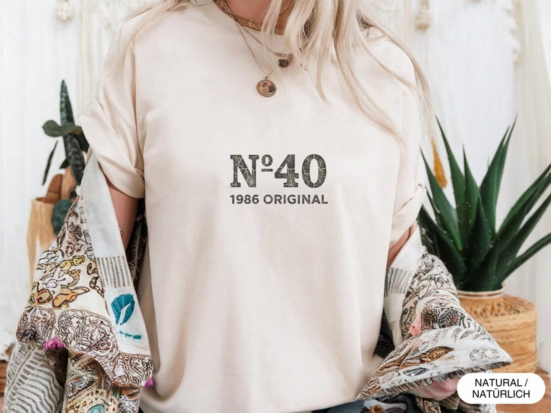 40th Birthday T-Shirt Year Of Birth 1986 Limited Edition Number 40 Tee ...