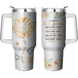 40th Birthday Tumbler with Handle & Straw, 40 Oz Stainless Steel 40th ...