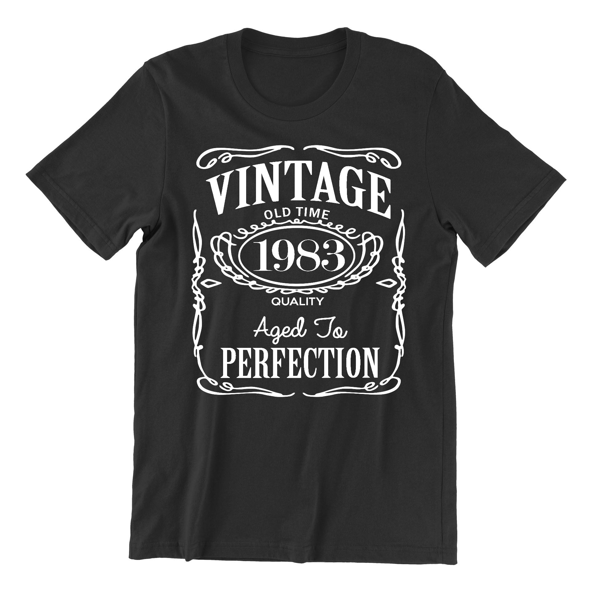 40th Birthday VINTAGE 1983 Men's T-shirt, M, Black - Walmart.com