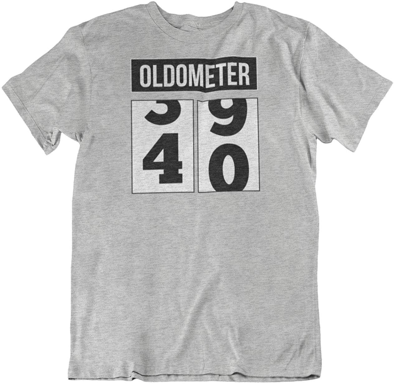 40th Birthday or Anniversary Vintage Oldometer T-Shirt Gifts for Men ...