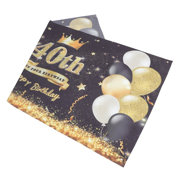 40th Bithday Background Birthday Tapestry Decoration Poster Decorate ...