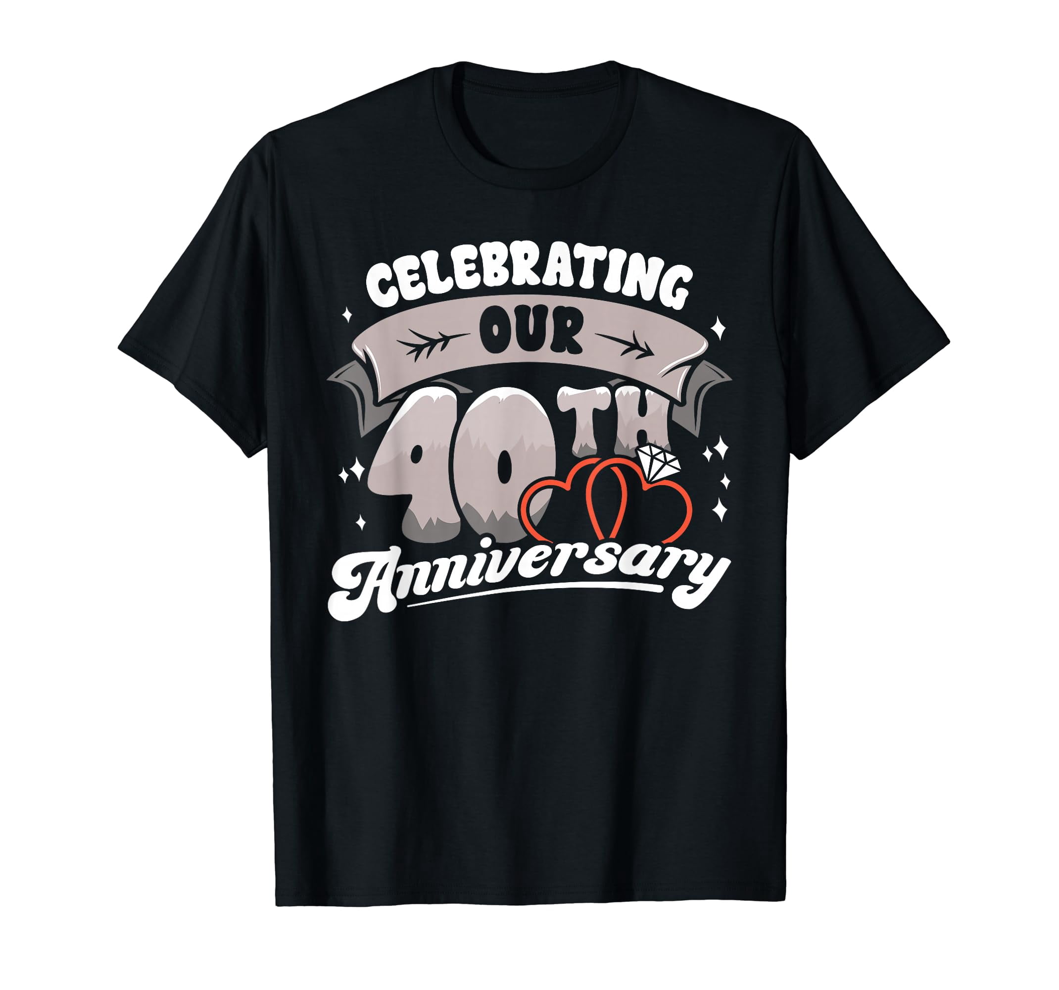 40th Wedding Anniversary Celebration of 40 Years Gift T-Shirt - Walmart.com