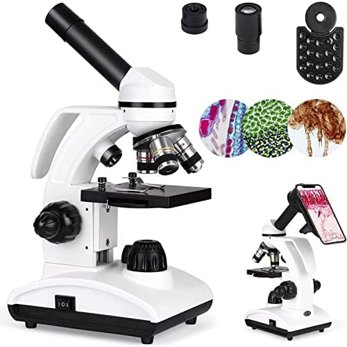 40x-1000x microscopes for students kids adults, cordless biological ...