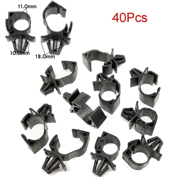 40x Plastic Fasteners Car Wiring Harness Fixed Clips Auto Route Tie ...