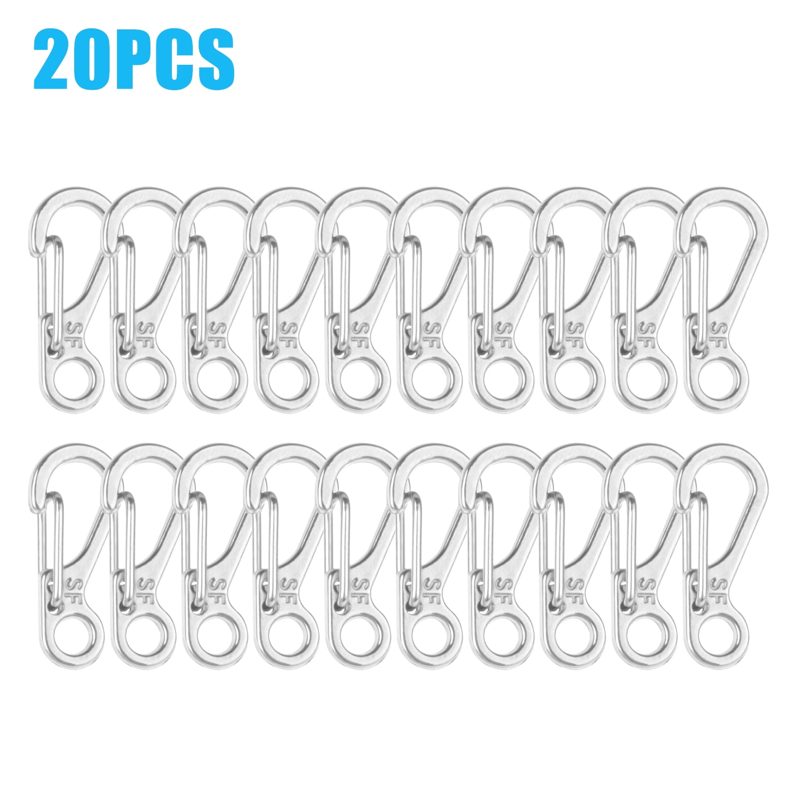 40x SF Spring Clips Paracord Hook Camping Carabiner Outdoor Hiking Snap ...
