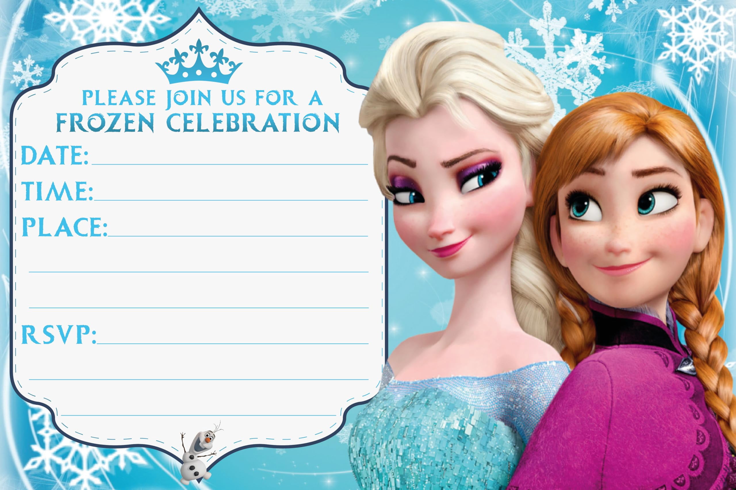 40x Winter Wonderland Birthday Invitations and Envelopes – Fill-in ...