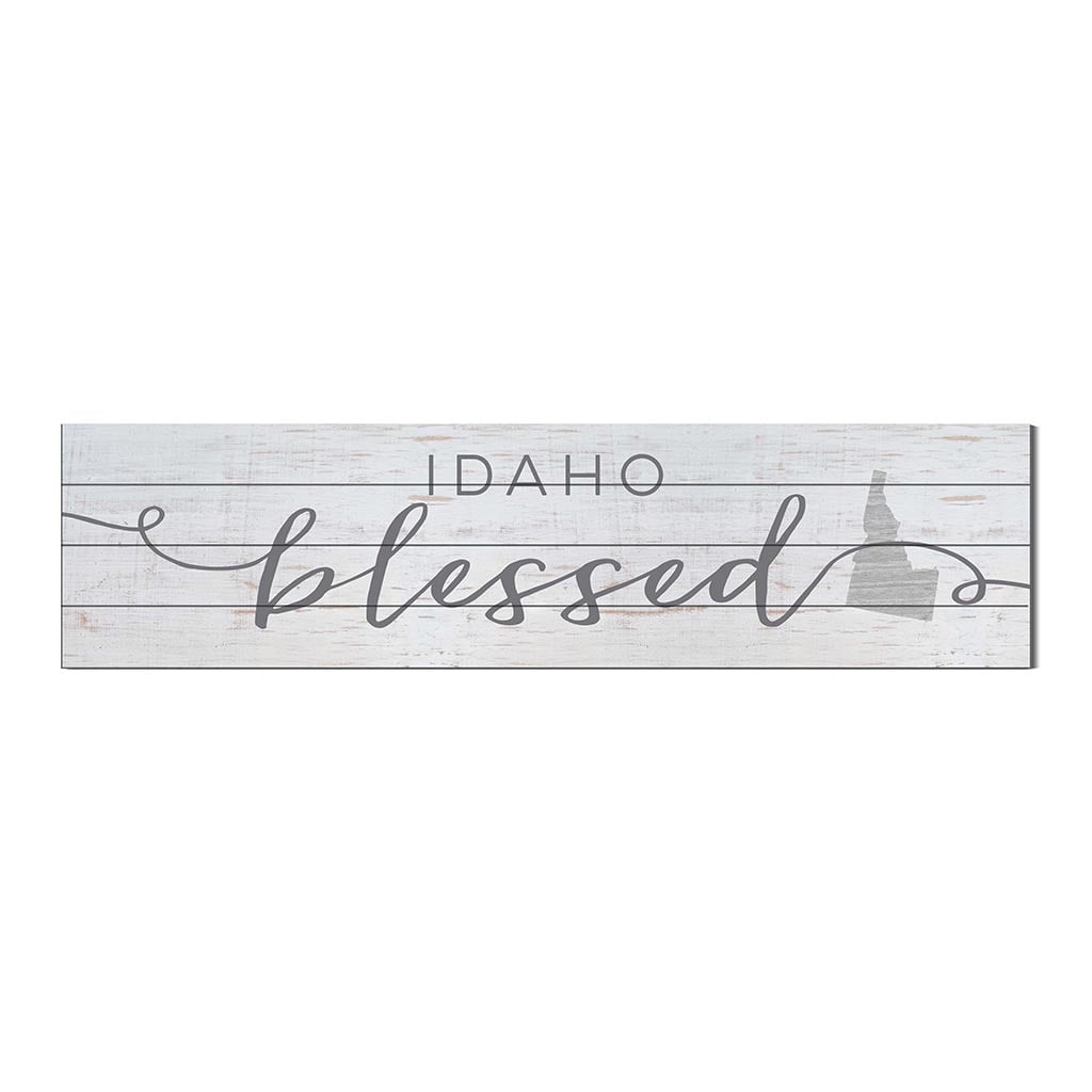 40x10 Whitewash Slat Sign State Blessed Idaho - Walmart.com