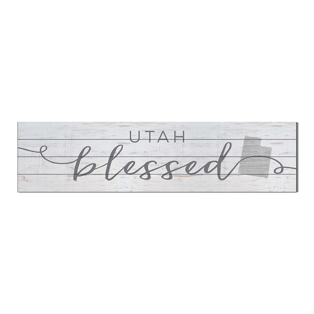 40x10 Whitewash Slat Sign State Blessed Utah - Walmart.com