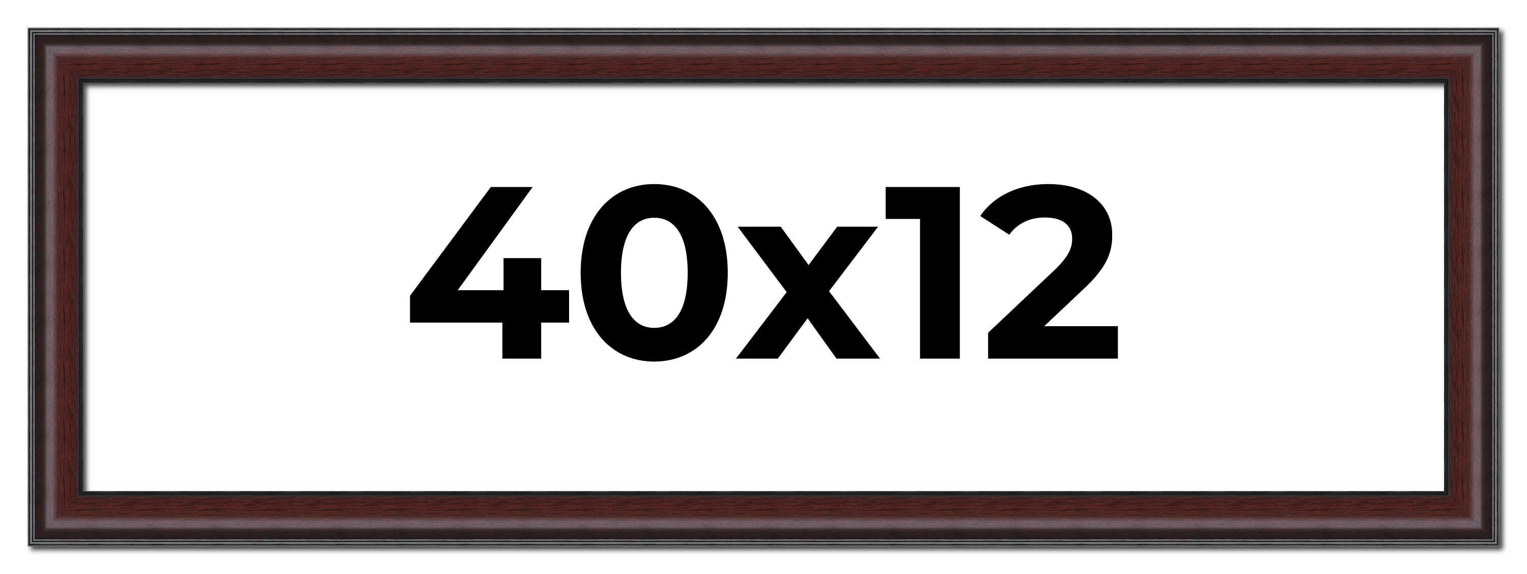 40x12 Frame Brown Round Mahogany Solid Wood Picture Frame | 1.625 Inch ...