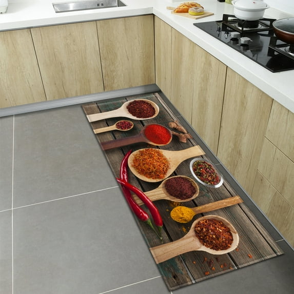 40x120cm Spice Pattern Floor Mats Kitchen Decor Rugs Entrance Door Non ...