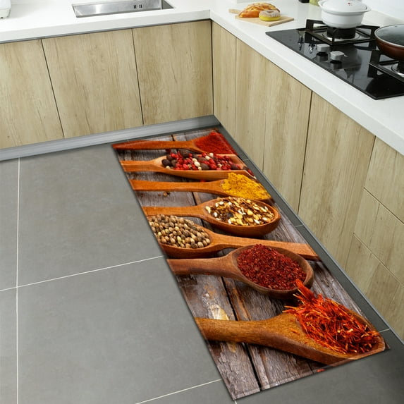 40x120cm Spice Pattern Floor Mats Kitchen Decor Rugs Entrance Door Non ...