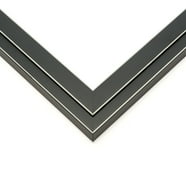 40x14 Frame Black Charcoal Grey Wood Textured Picture Frame | 0.75 Inch ...