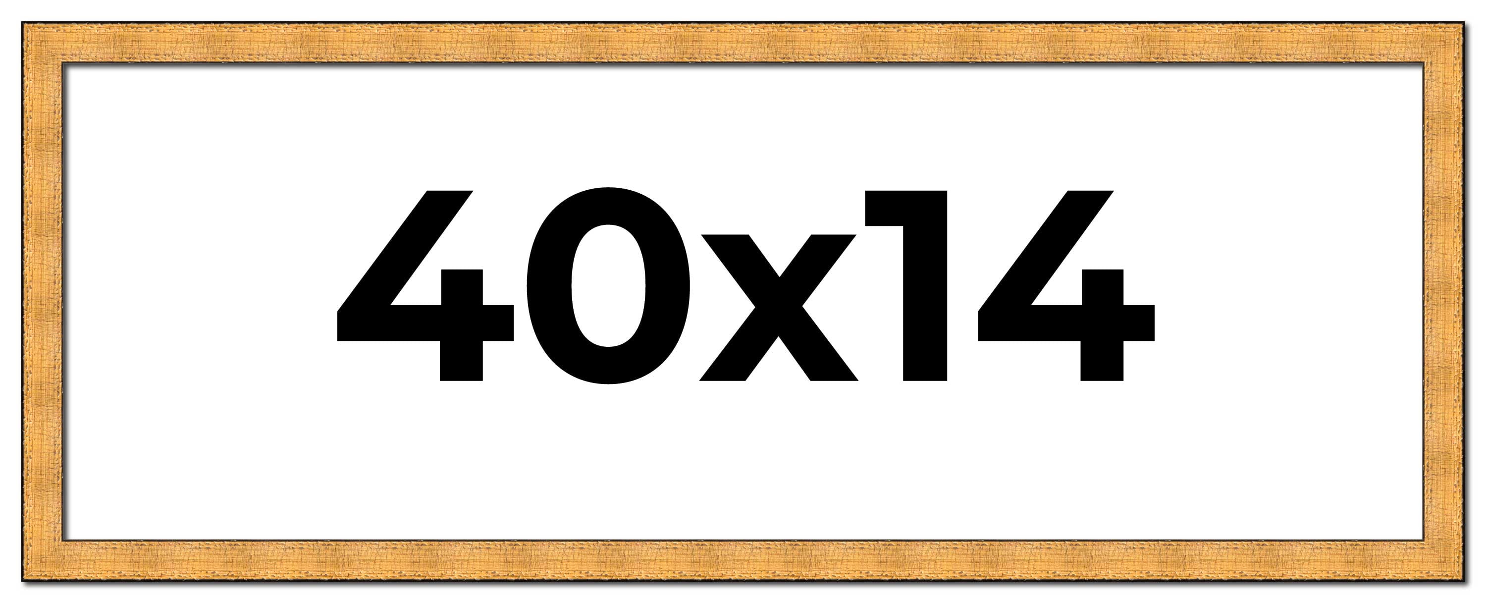 40x14 Frame Gold Rustic Solid Wood Picture Frame | 1.25 Inch Wide ...
