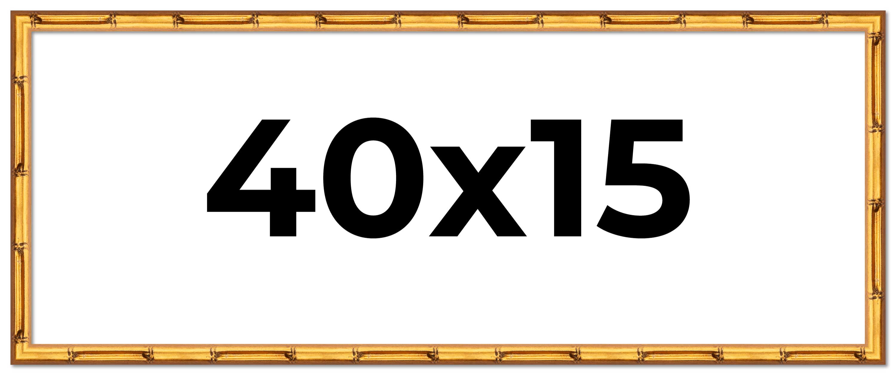 40x15 Frame Gold Bamboo Picture Frame - Complete Modern Photo Frame ...