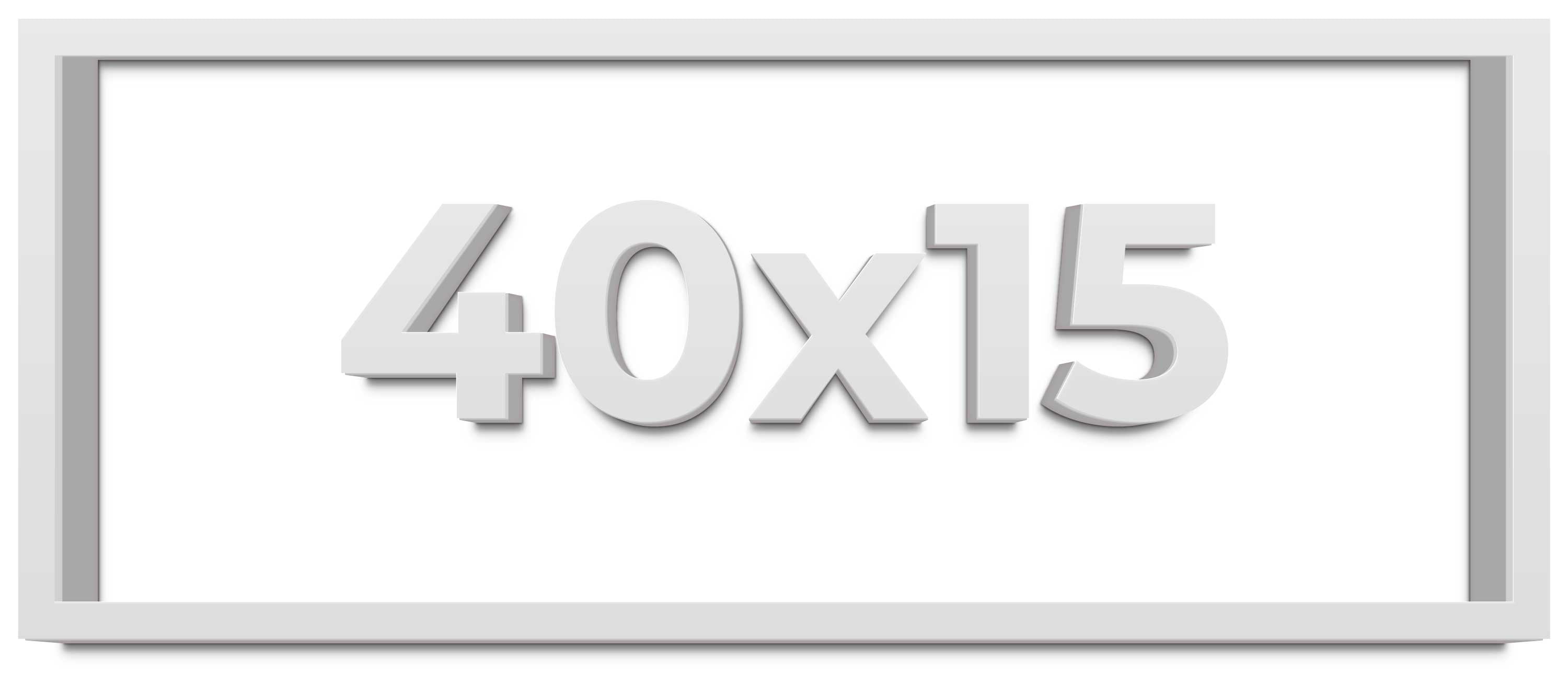 40x15 Shadow Box High Gloss White Display Frame | 1.625 Inches Deep | 1 ...