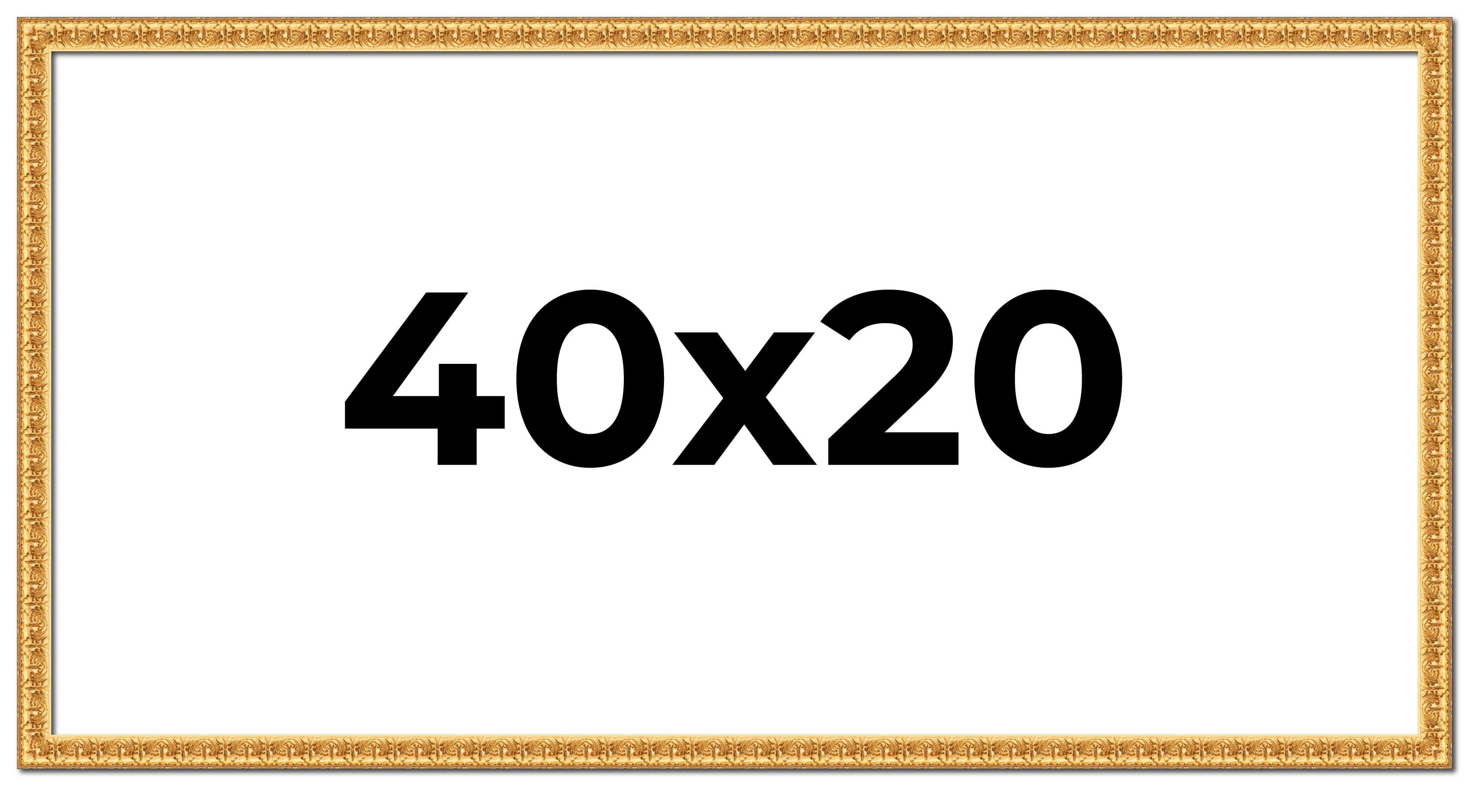 40x20 Frame Gold Real Wood Picture Frame Width 1 inches | Interior ...