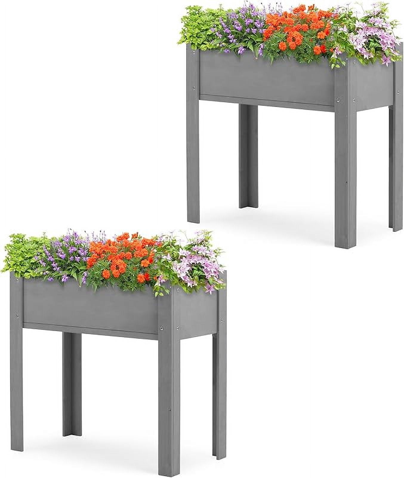 40x20x31 inch Raised Garden Bed with Legs, Elevated Wooden Planter Box ...