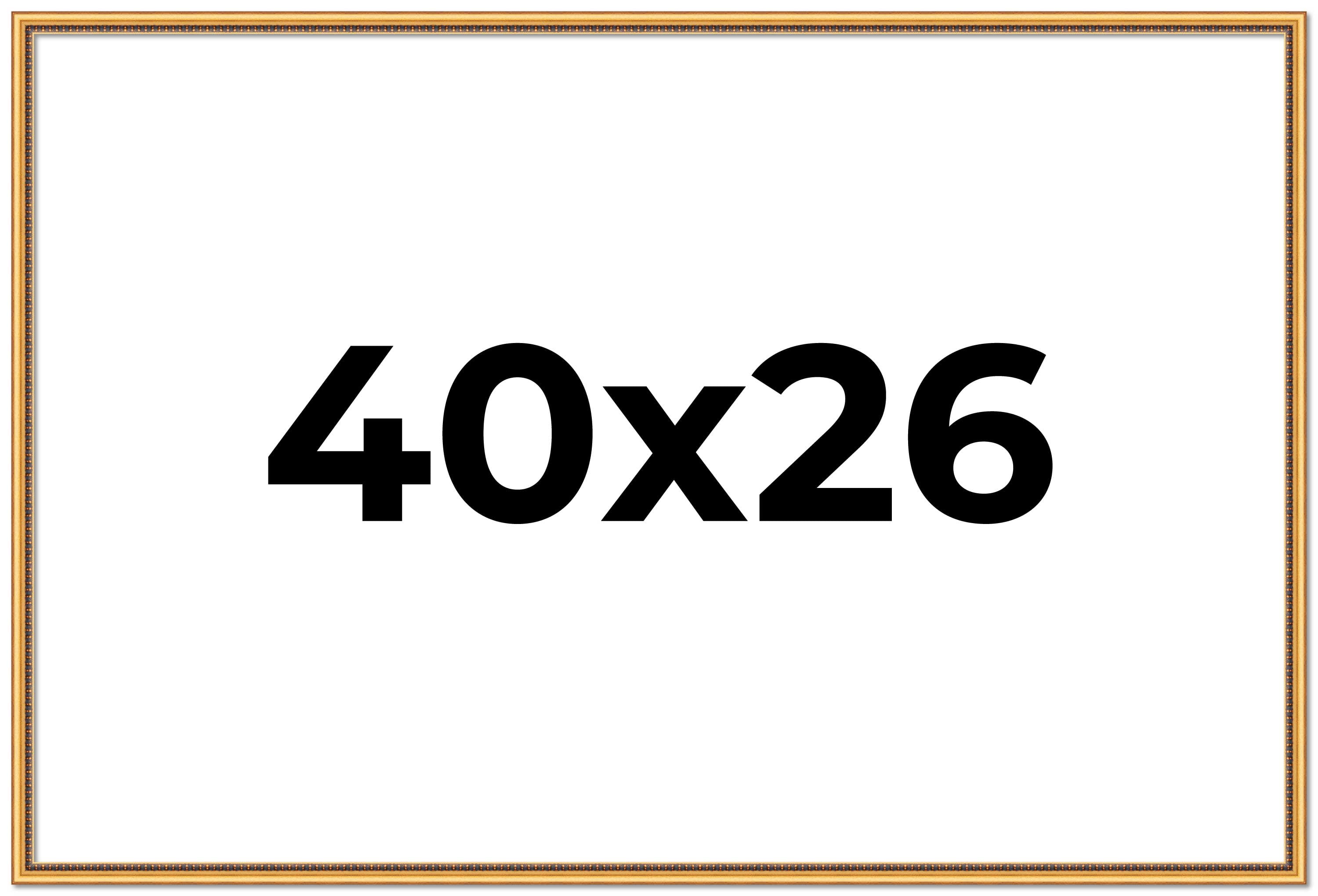 40x26 Frame Beaded Gold Solid Wood Picture Frame | 0.75 Inches Moulding ...