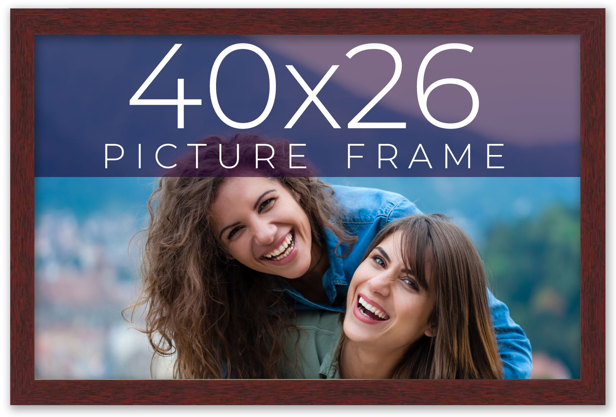 40x26 Frame Brown Solid Wood Picture Frame Width 0.75 Inches | Interior ...