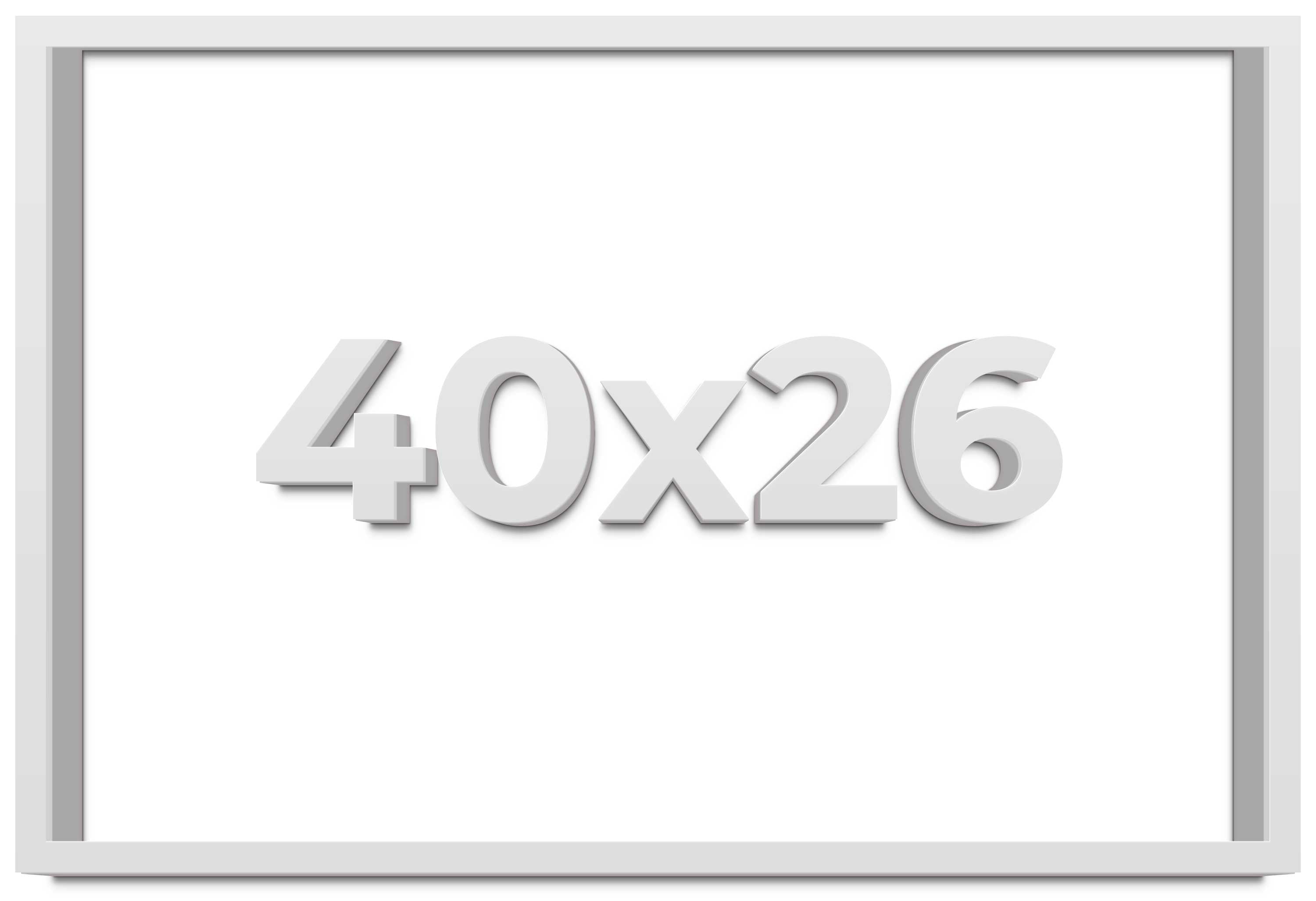 40x26 Shadow Box High Gloss White Display Frame | 1.625 Inches Deep | 1 ...