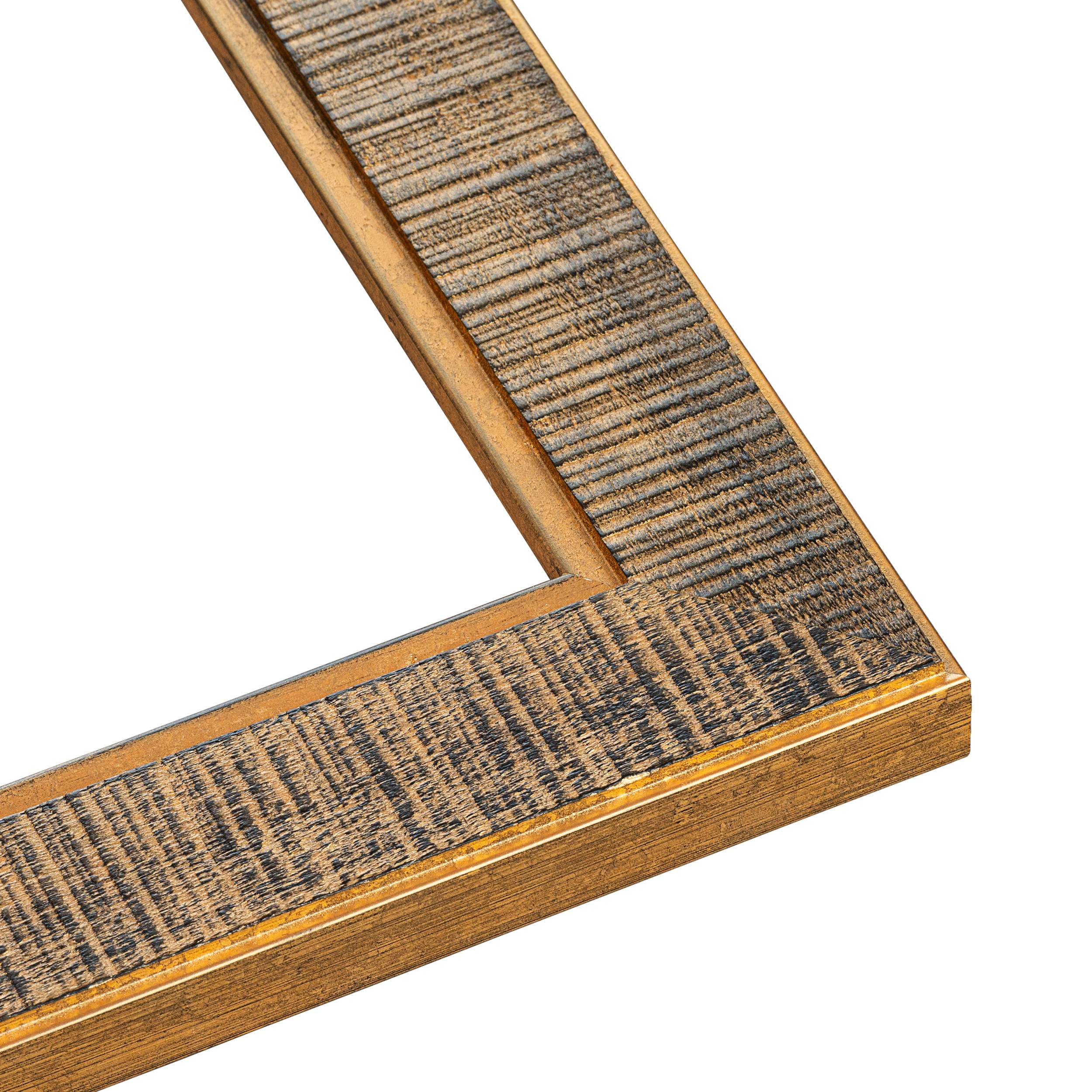 40x28 Distressed/Aged Black Complete Wood Picture Frame with UV Acrylic ...