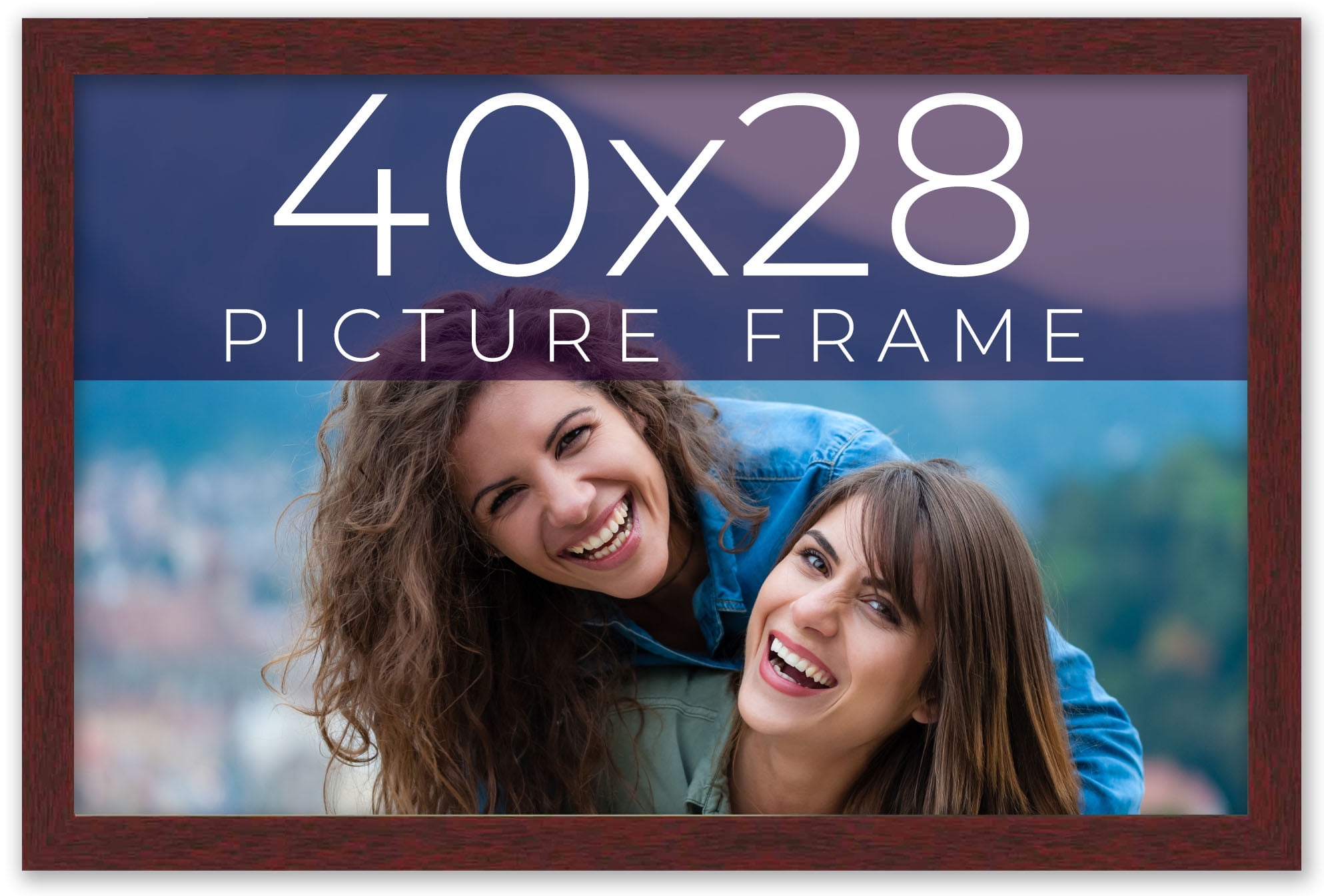 Walmart 40x28 Dark Brown Real Wood Picture Frame, UV Resistant, Acid ...
