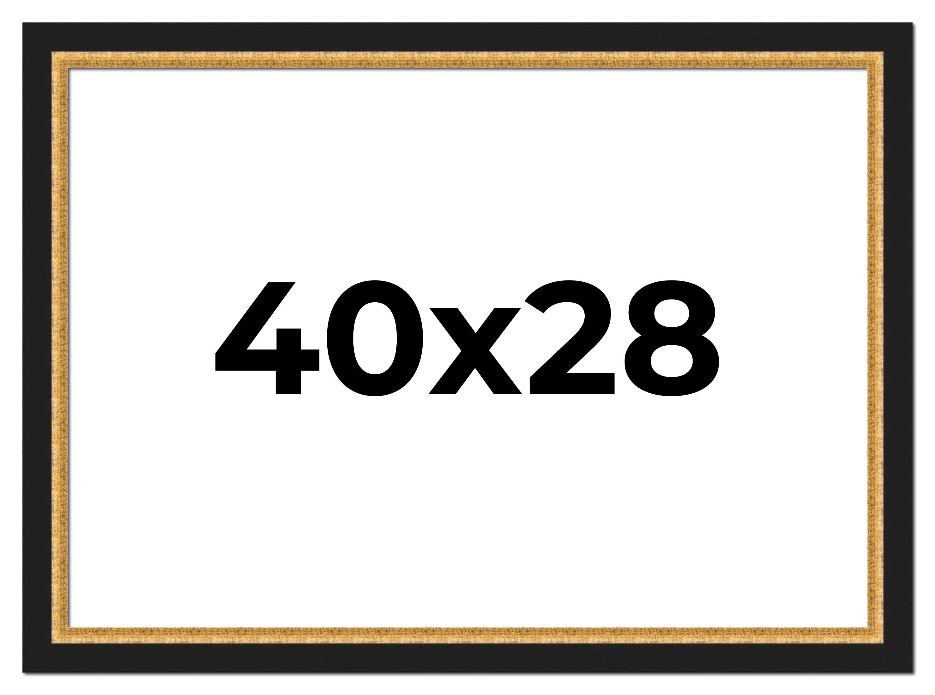 40x28 Frame Gold Real Wood Picture Frame Width 2.25 Inches | Interior ...