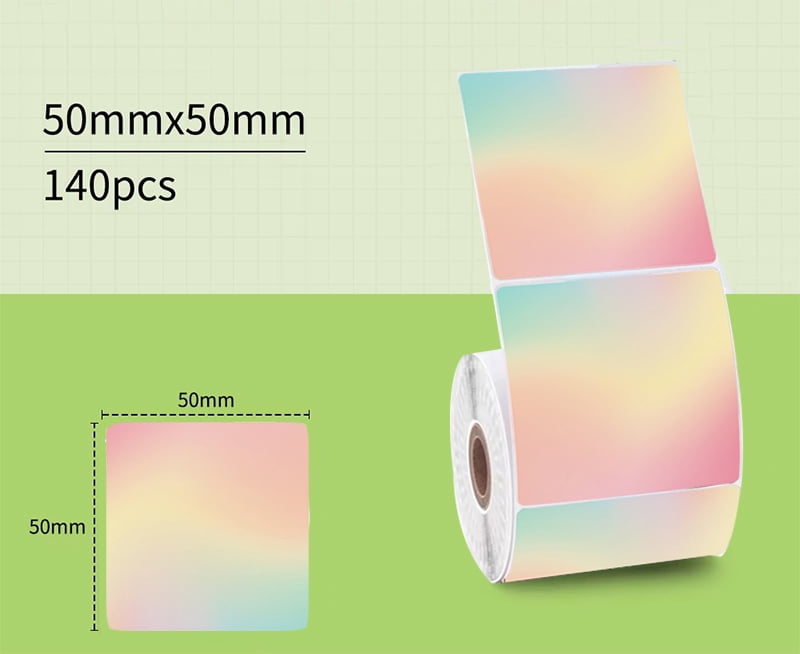 40x30mm/230pcs Square label Thermal Adhesive Label Roll, suit for ...