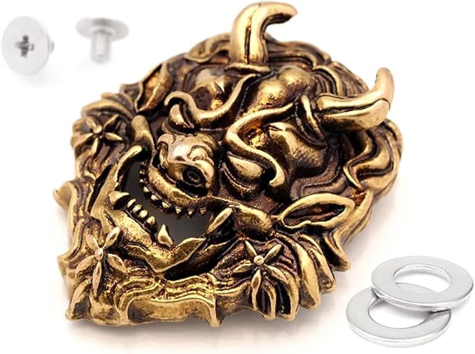 40x35 mm Oni Style Concho Screw Back Leathercraft Coin Conchos Pack of ...