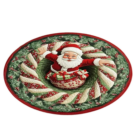 40x40cm Christmas Rug Christmas Bathroom Mat Area Rug With 3D Visual ...