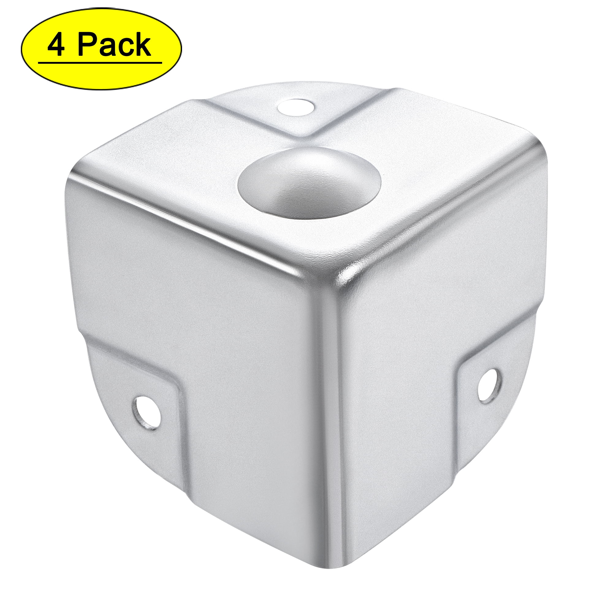 40x40x40mm Metal Box Corner Protectors Plating Silver Tone 4 Pack ...