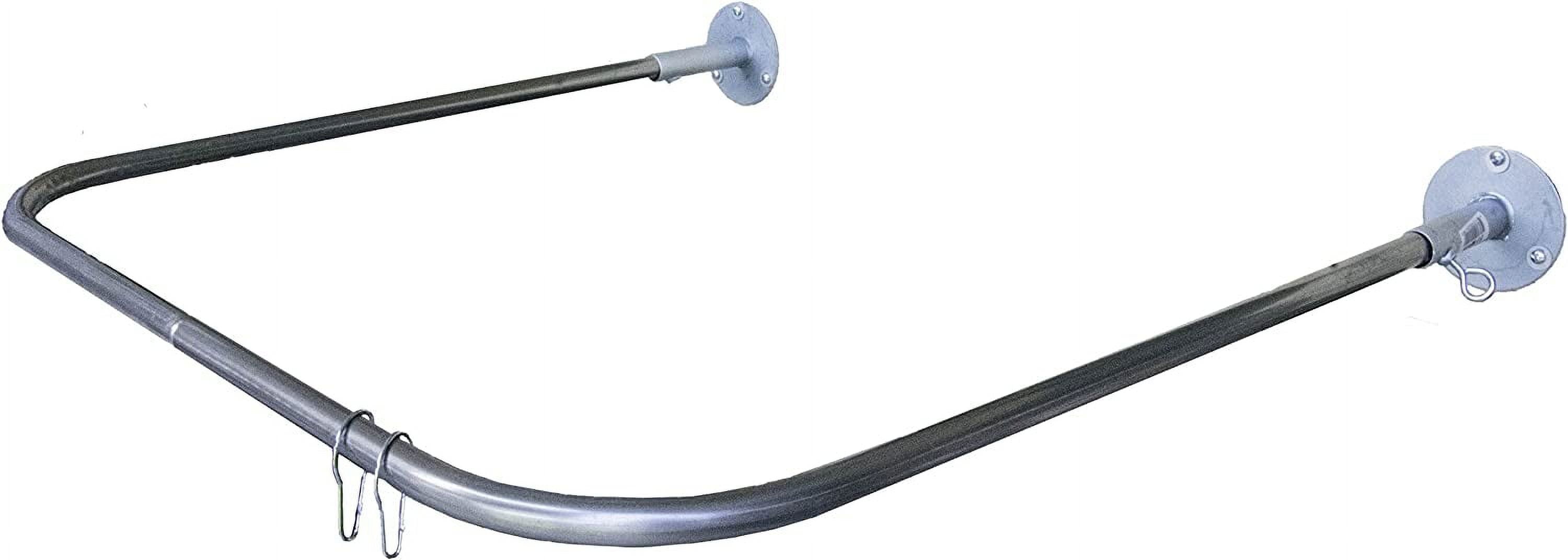 40x43" changing room bar rod heavy duty 3-piece for showers, hot tubs ...