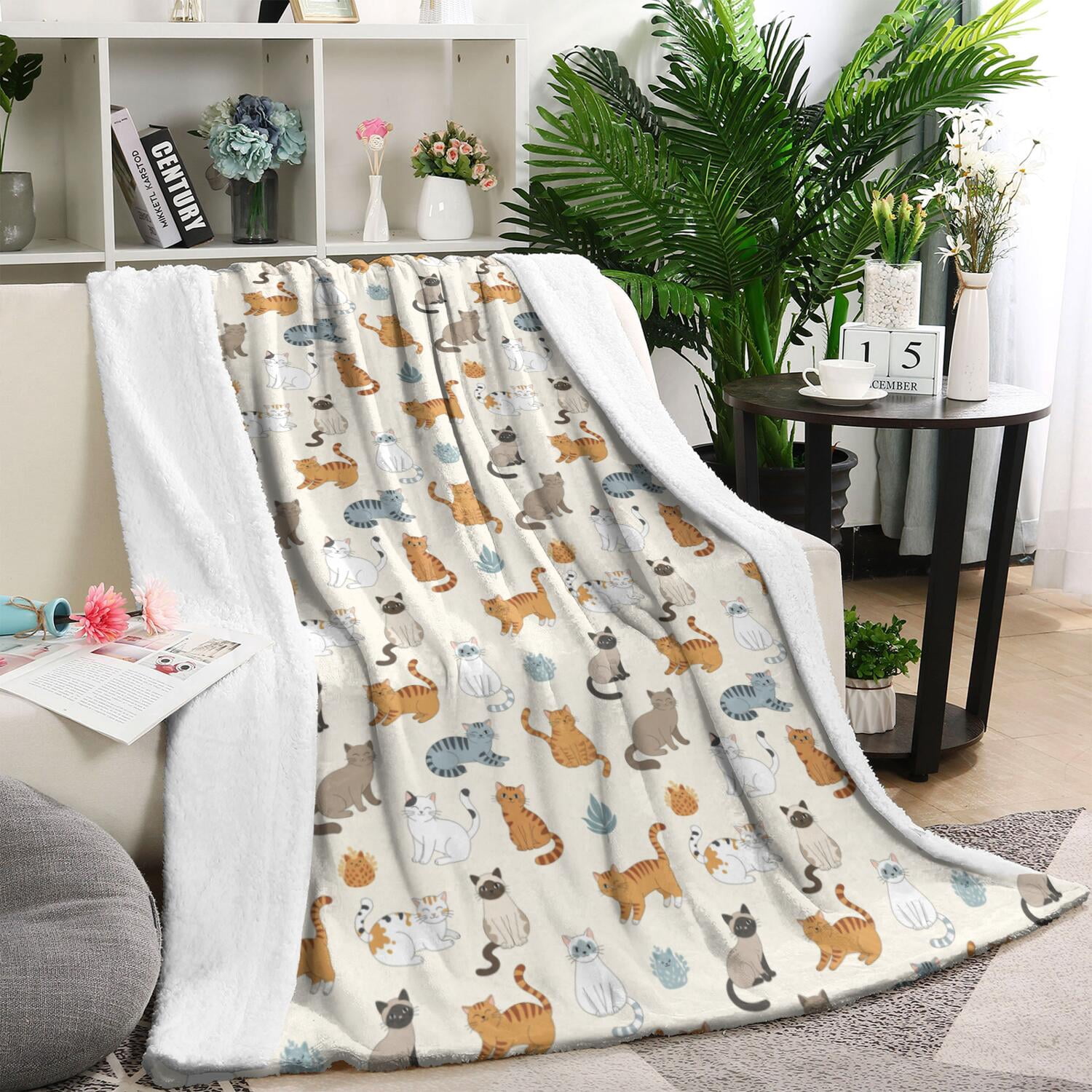 40x50 Inch Flannel Fleece Blanket for Men, Women & Kids, Soft ...