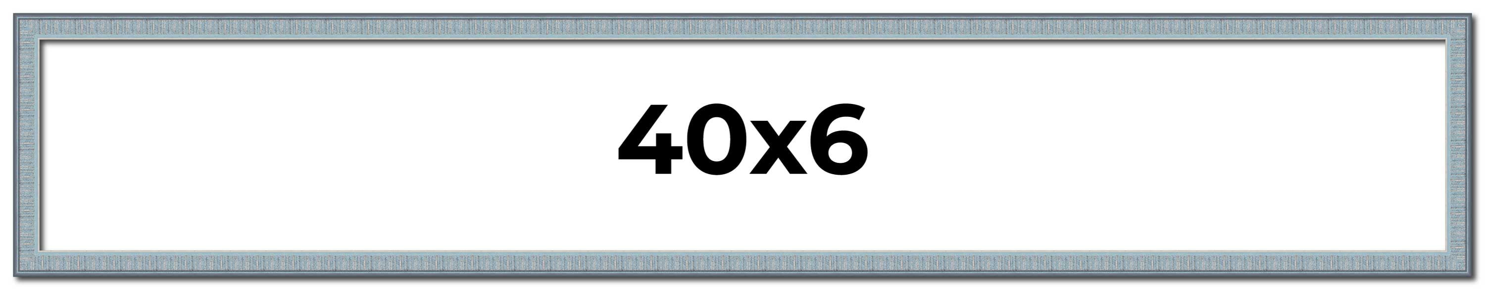 40x6 Frame Rustic Sky Blue Solid Wood Picture Frame | 0.75 Inch ...