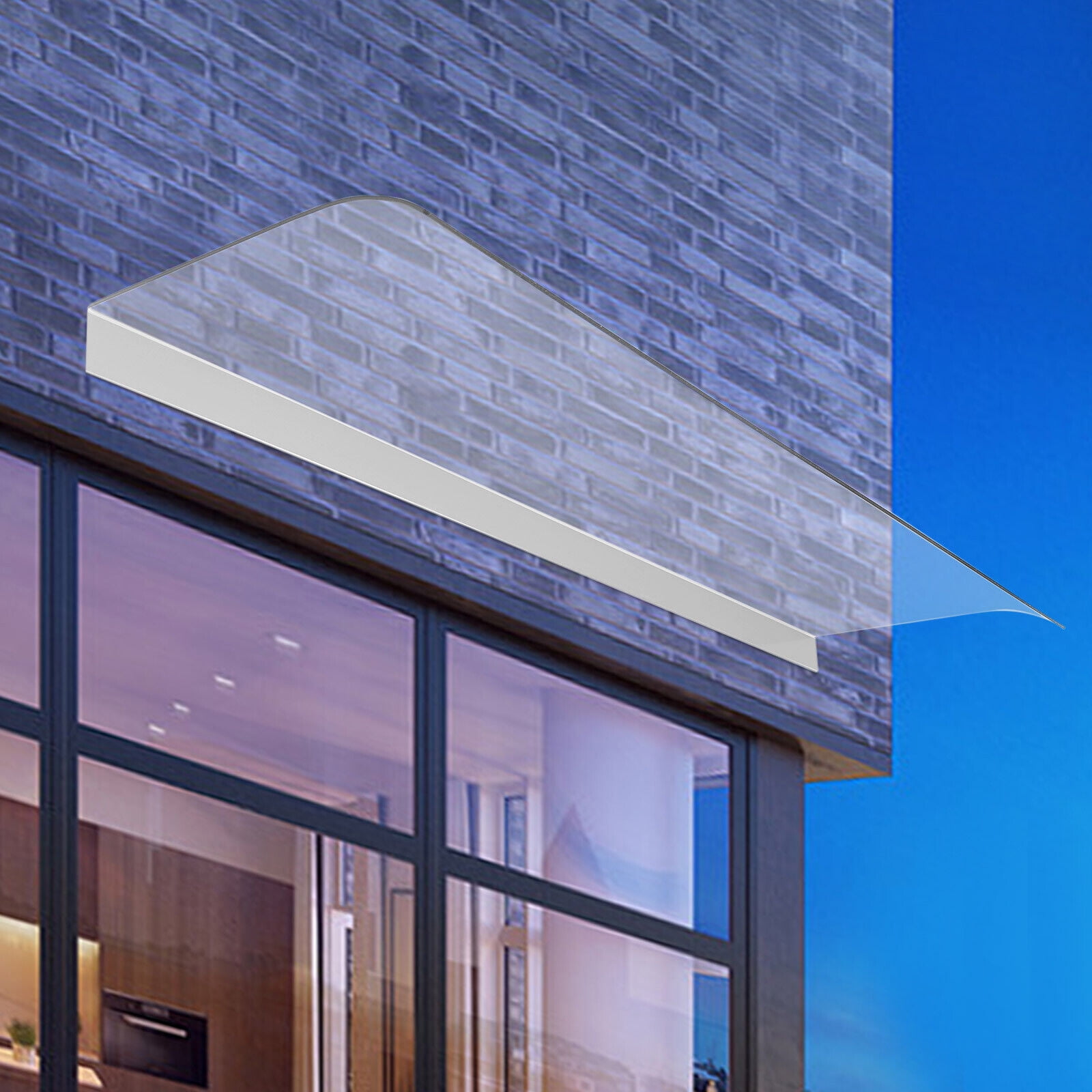 40x60/80/100/120cm PC Awning Canopy UV Rain Snow Protection UV ...