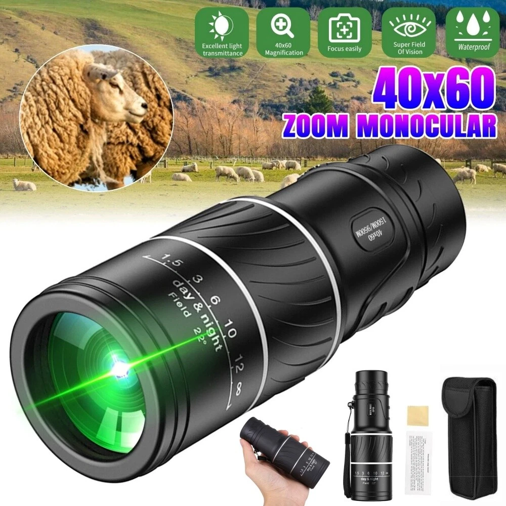 40x60 Monocular Telescope - HD Zoom Waterproof BAK4 Prism for Outdoor ...