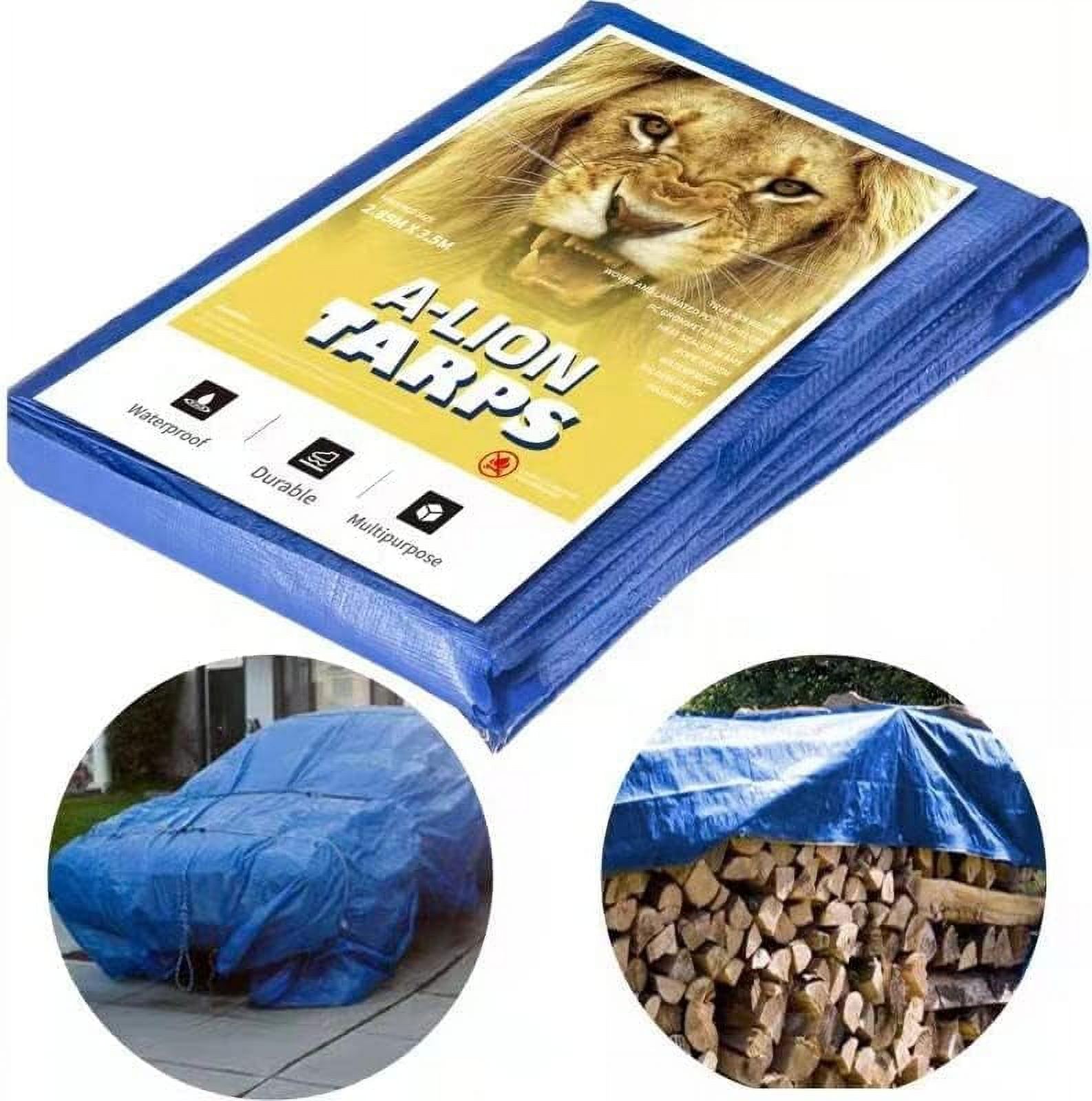 40x60 Stander Duty 6 Mil Tarp Cover, Waterproof, UV Resistant, Rip and ...