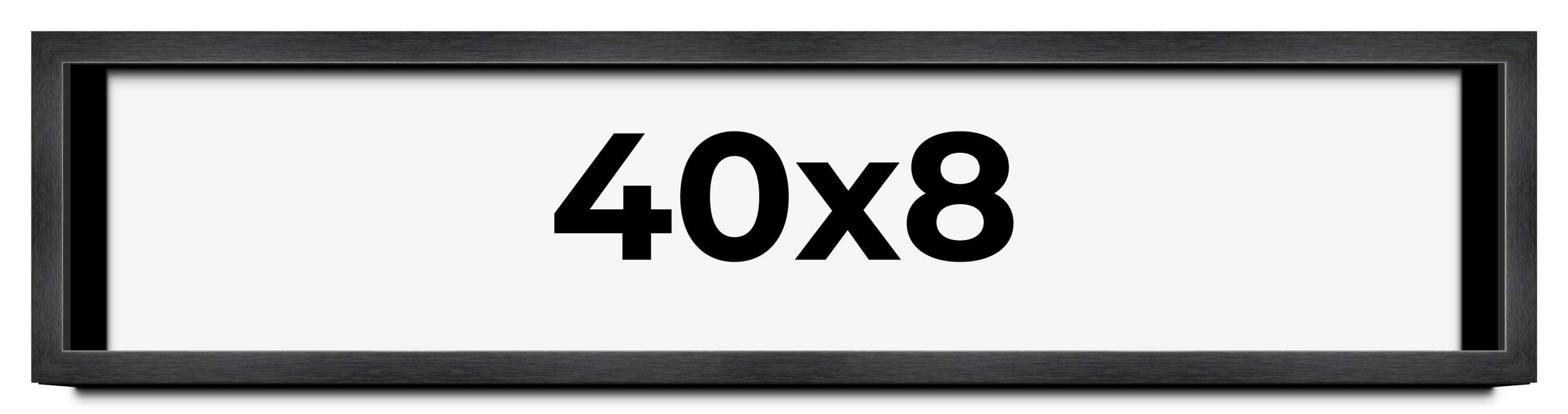 40x8 Frame Black Charcoal Grey Wood Textured Picture Frame | 0.75 Inch ...